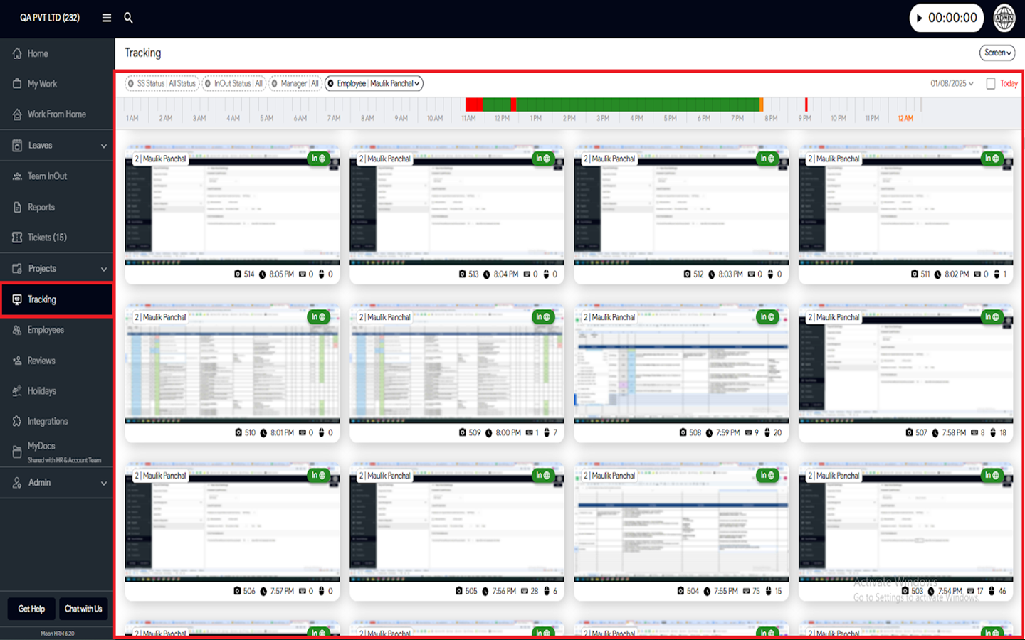 How can I use the tracking feature in Moon HRM - Help Desk
